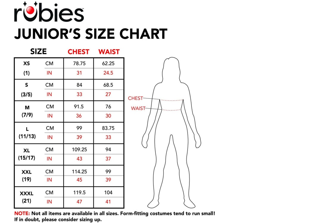 Size Charts – Rubies II LLC.